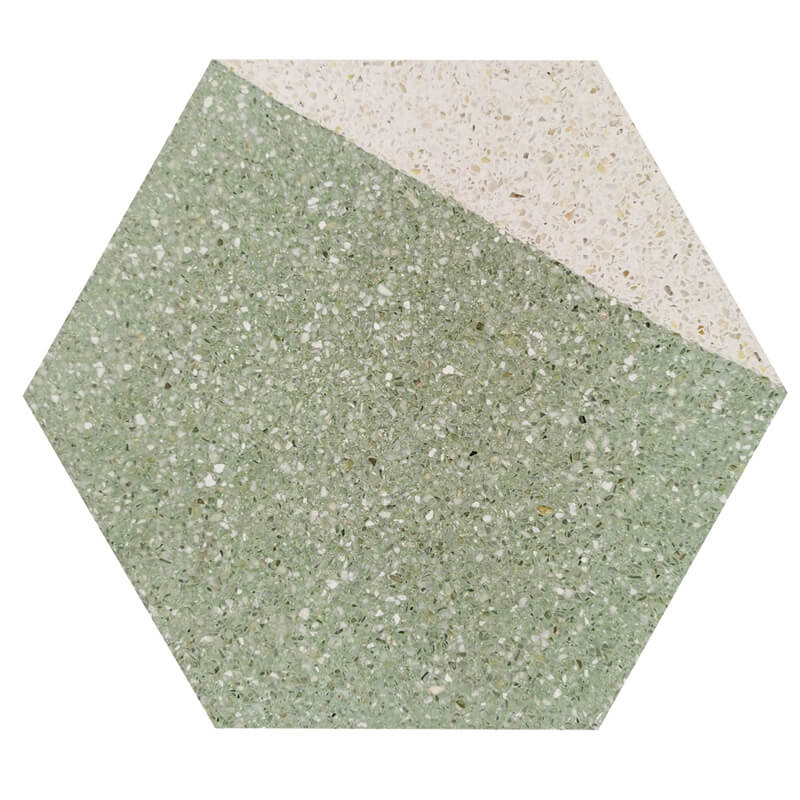 Baldosa Hexagonal de Terrazo 1 Esquina - Casa Rossello