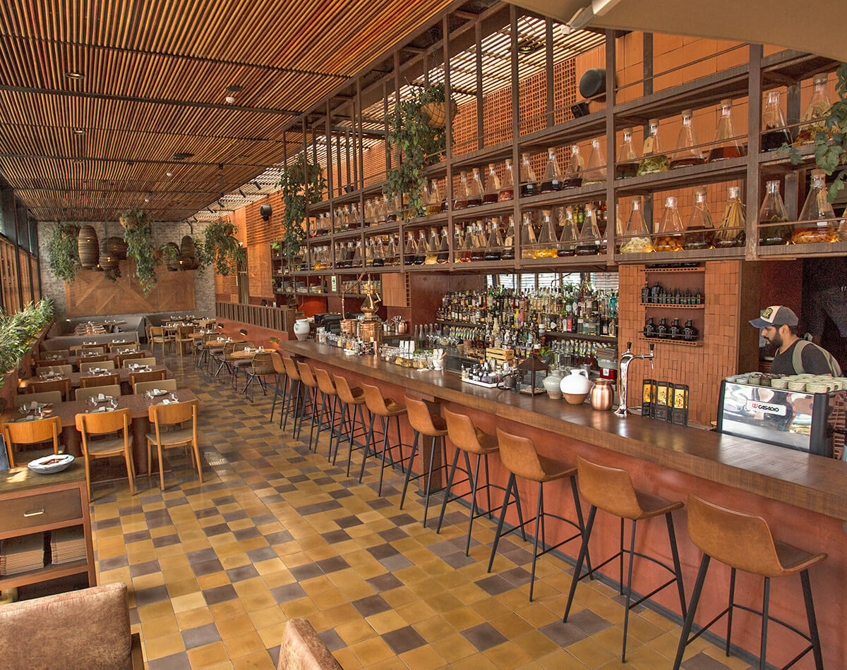 Restaurante Mayta con Mosaicos Empastados Unicolor - Casa Rossello
