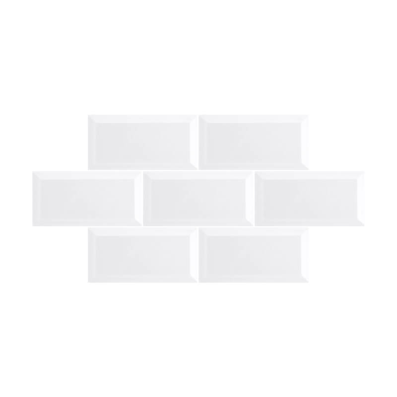 Cerámico Blanco 10x20 Biselado Brillante - Casa Rossello