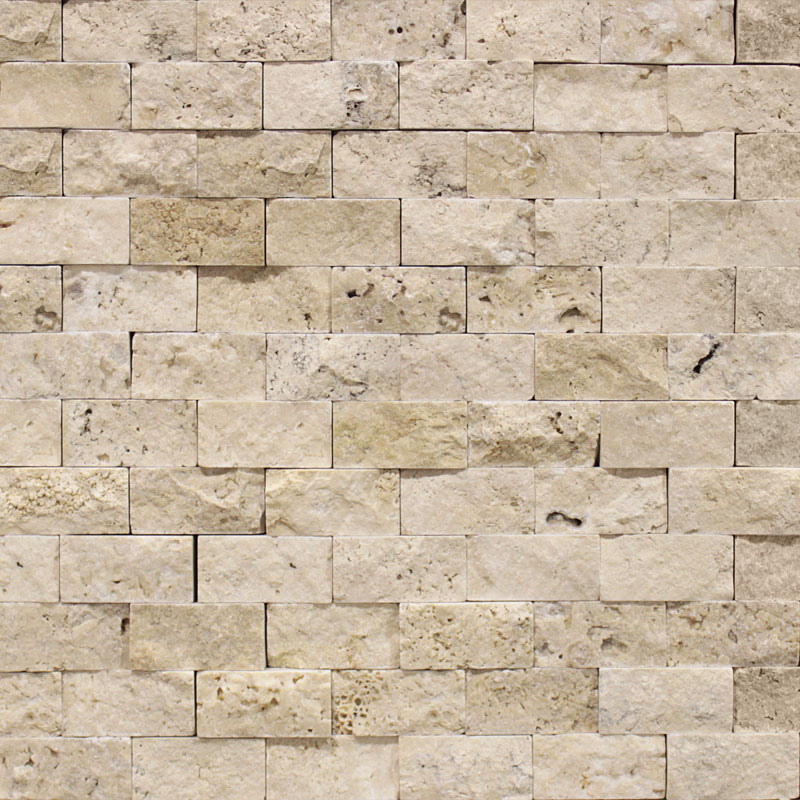 Spacatto Travertino Crema Grey 1x2" - Casa Rossello